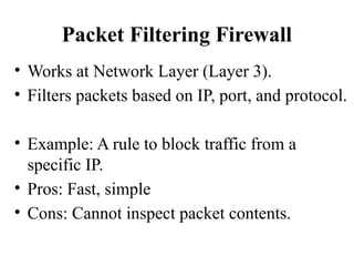 Information security introduction to firewall | PPT