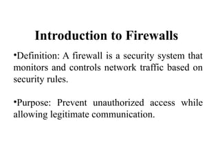 Information security Introduction to Firewalls.pptx