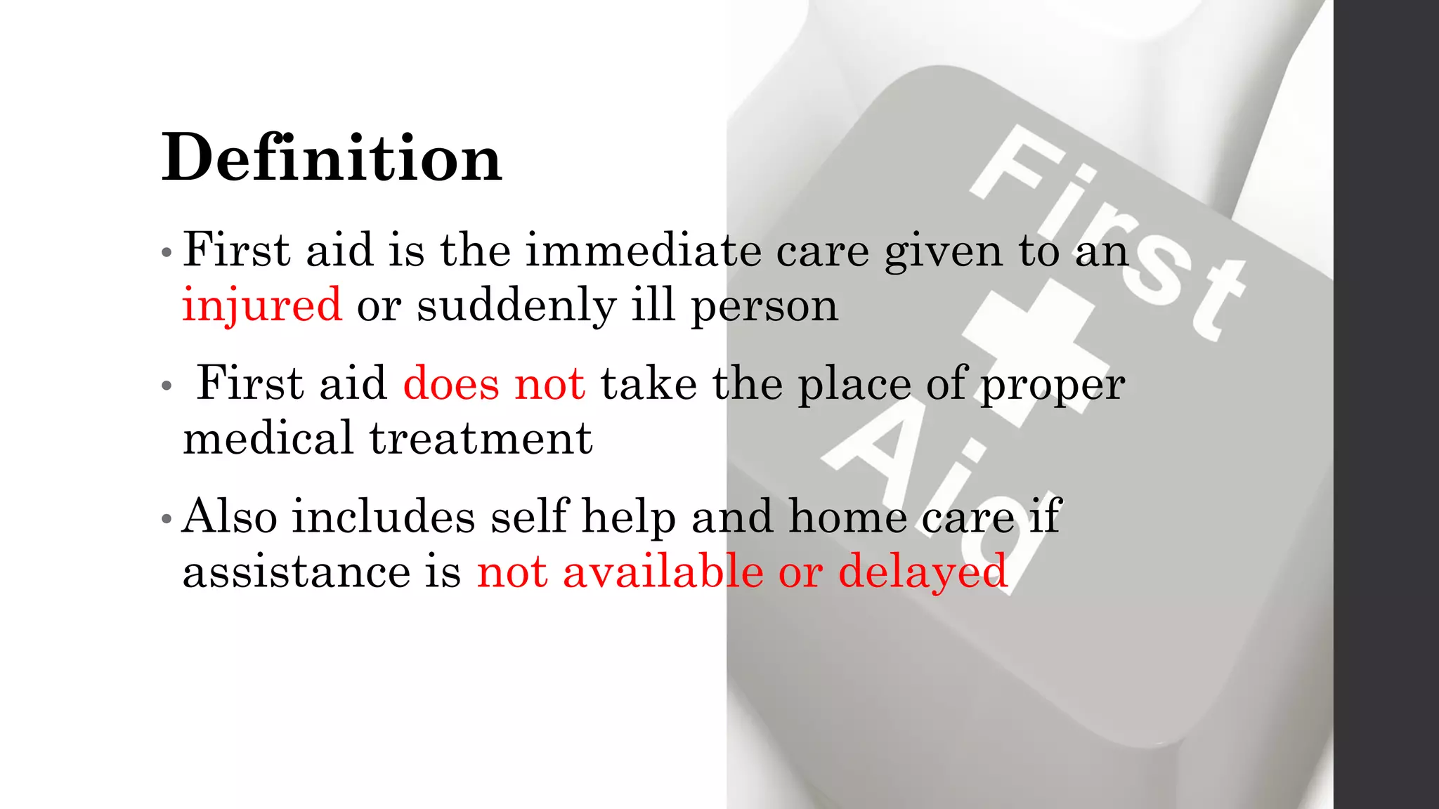 Introduction to first aid | PDF