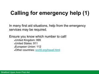 Introduction to first aid the basics | PPT