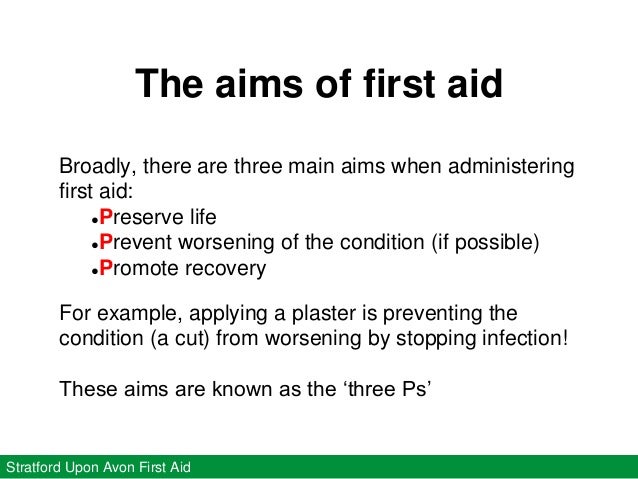 Introduction to first aid the basics