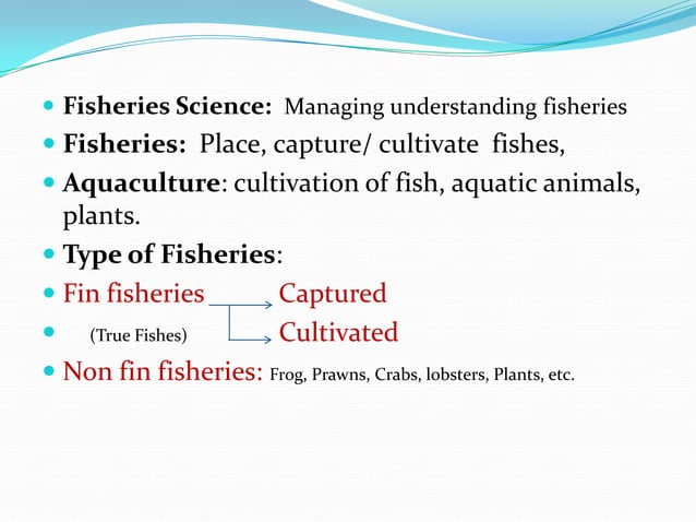 Introduction to fisheries and aquaculture | PPTX