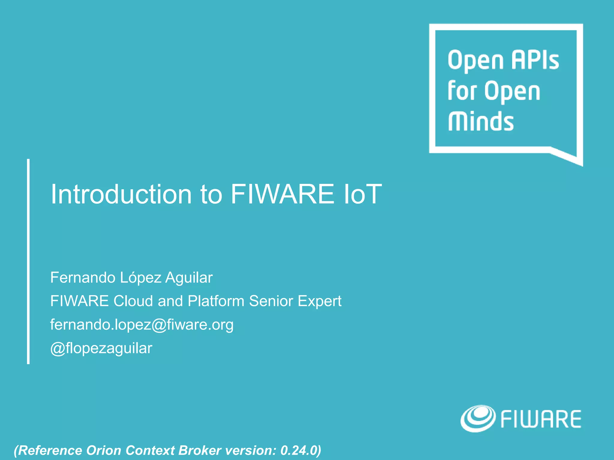 Introduction to FIWARE IoT | PPT