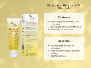 Introduction to Fixderma Sunscreen - high-performance sun protection | PPT
