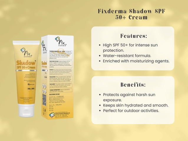 Introduction to Fixderma Sunscreen - high-performance sun protection | PPT
