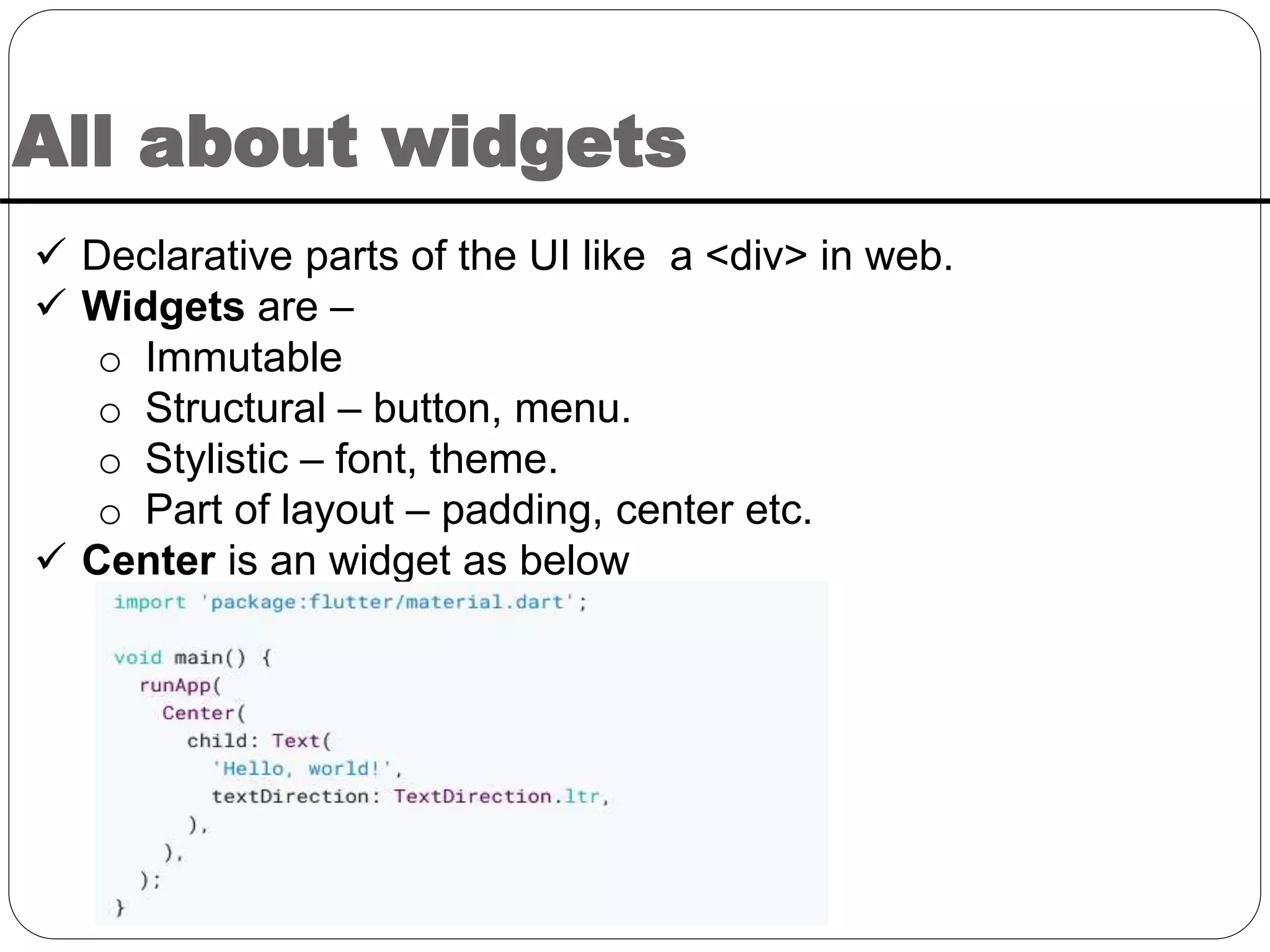 Introduction To Flutters Basic Concepts Ppt