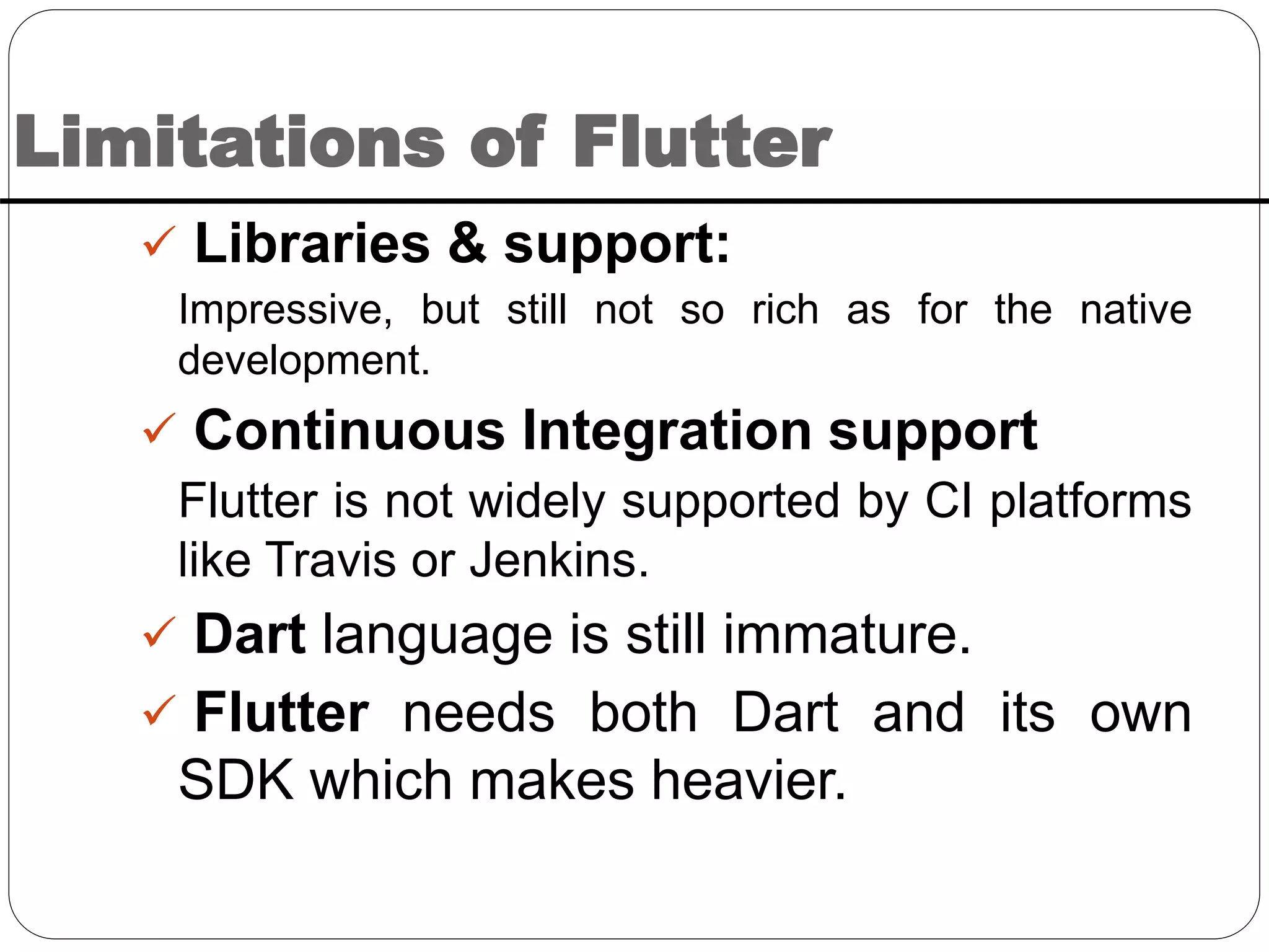 Introduction to flutter's basic concepts | PPTX | Programming Languages | Computing