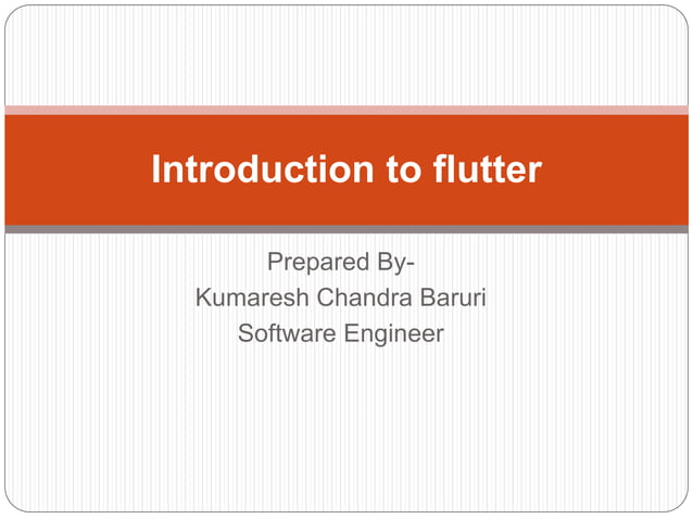 Introduction to flutter's basic concepts | PPTX | Programming Languages ...