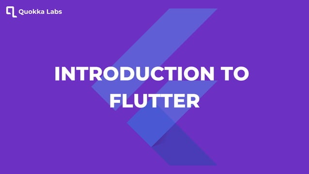 INTRODUCTION TO FLUTTER.pdf | Computing | Technology & Computing