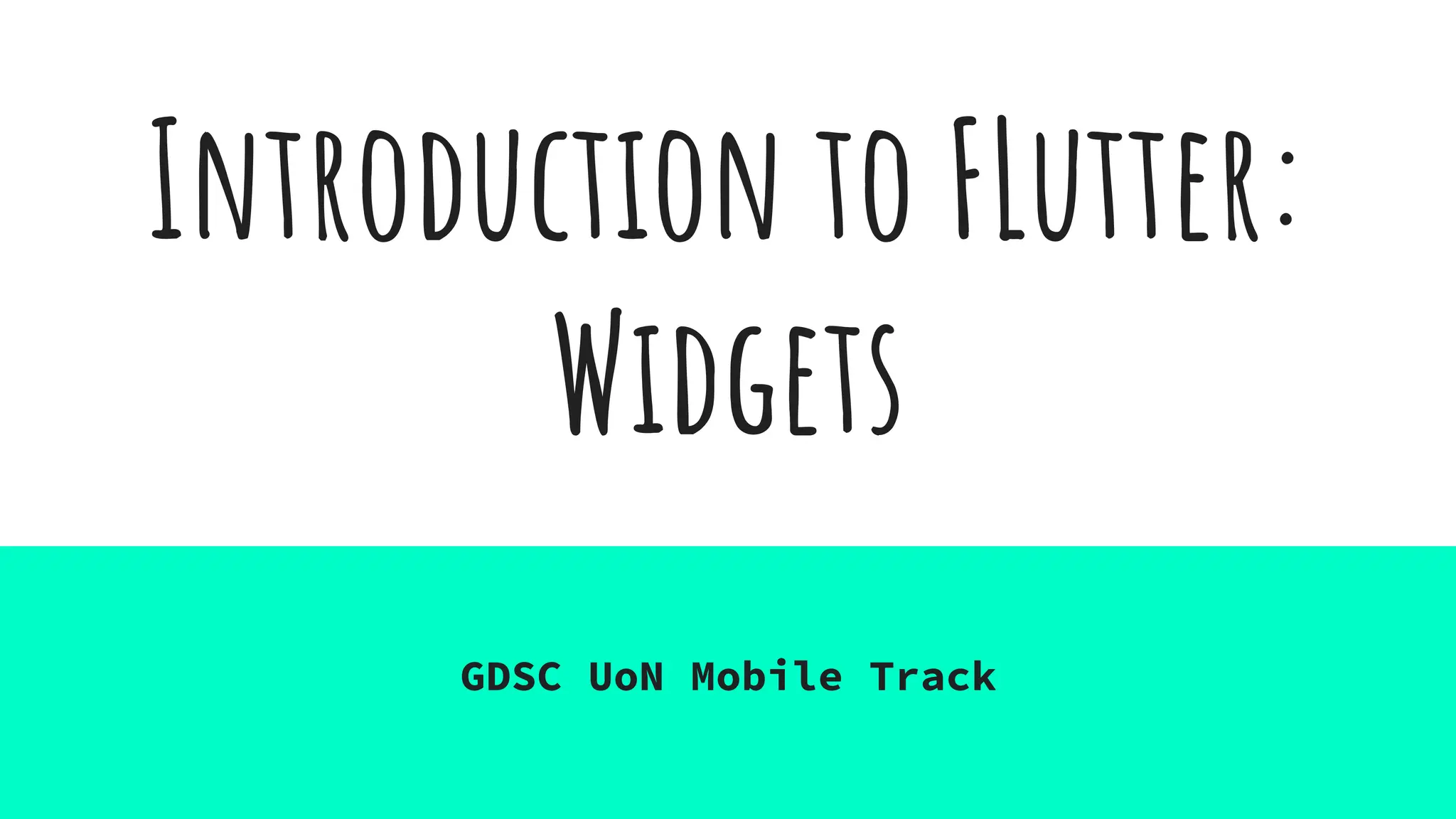 Introduction To Flutter - Widgets.pptx | Computer Software and Applications | Computing