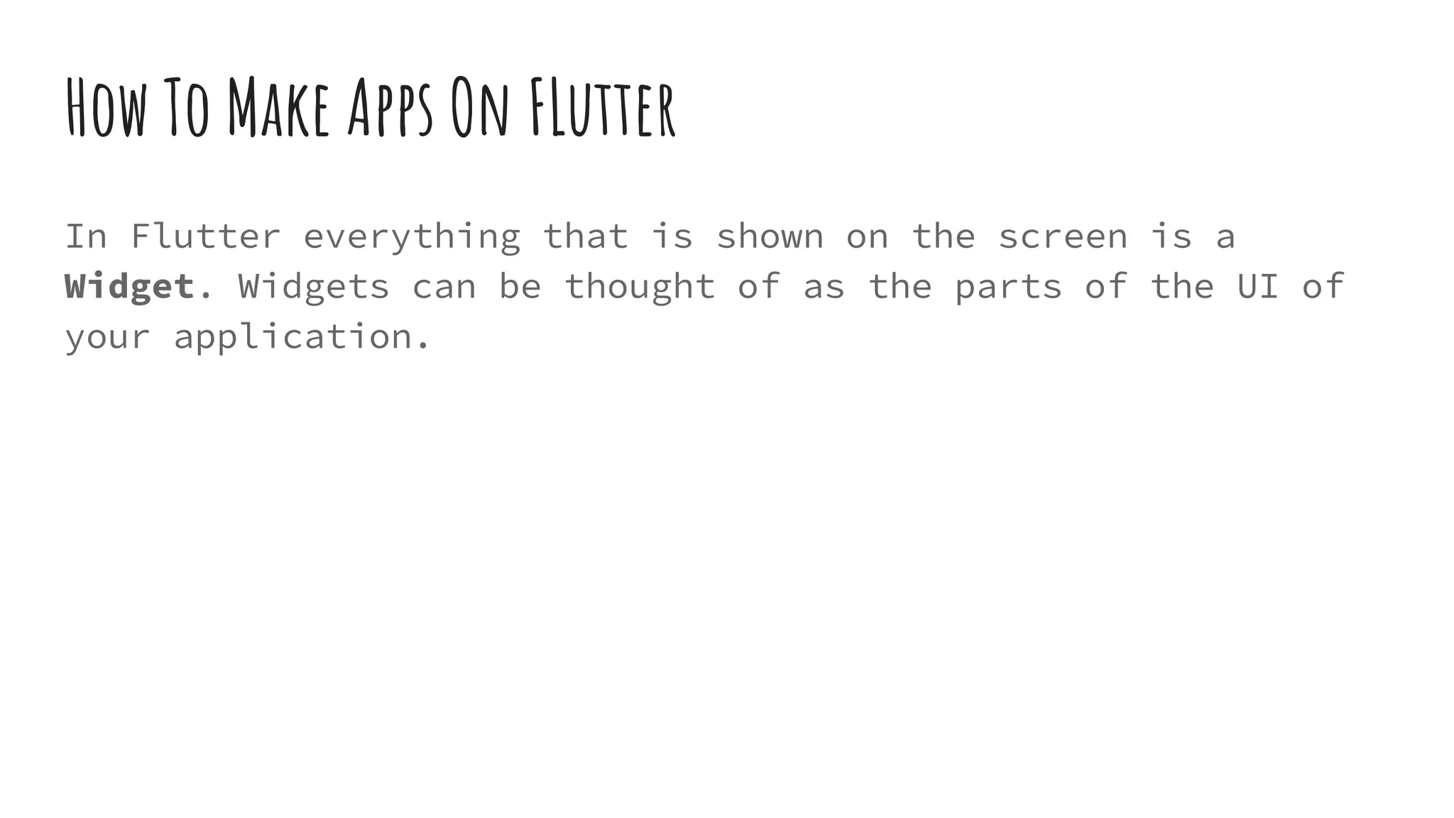 Introduction To Flutter Widgetspptx
