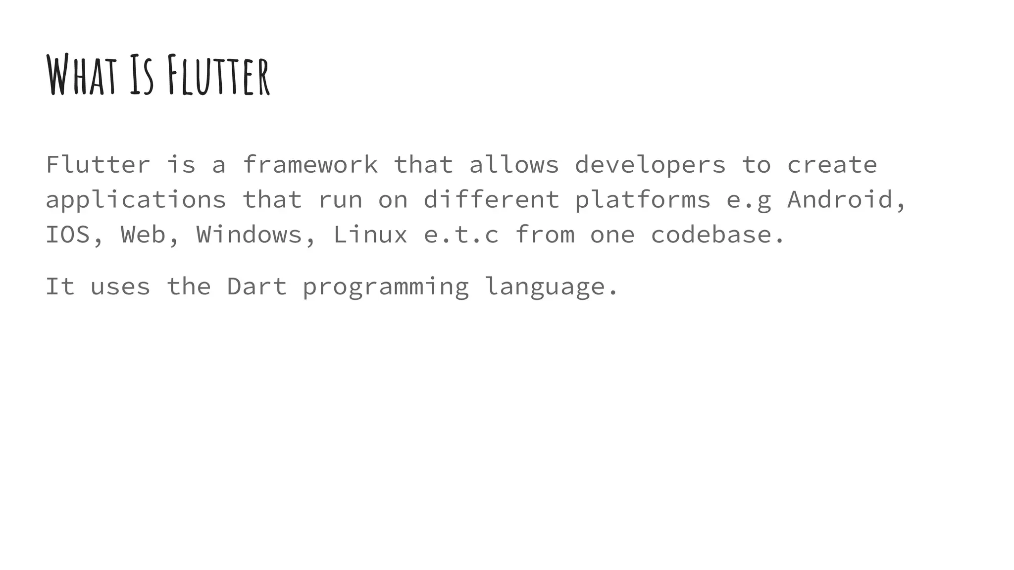 Introduction To Flutter Widgetspptx Computer Software And Applications Computing