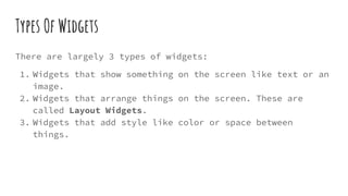 Introduction To Flutter - Widgets.pptx | Computer Software and ...