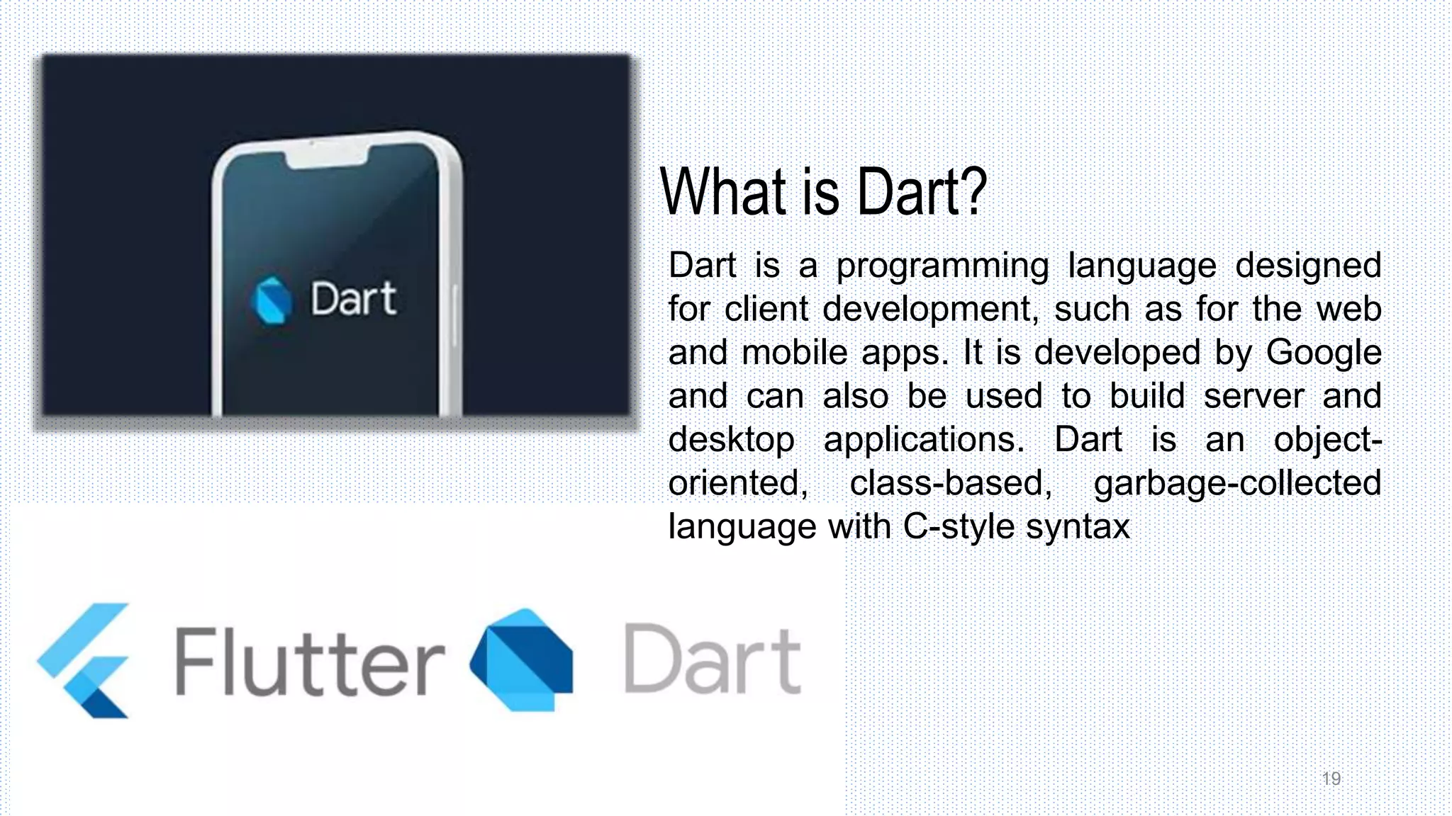 Introduction To Flutter Basicspptx Programming Languages Computing