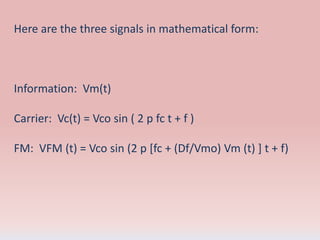 Introduction to fm modulation | PPTX
