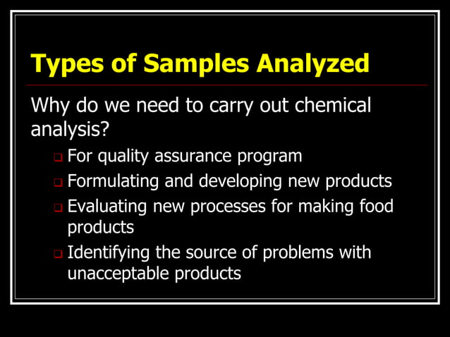 INTRODUCTION+TO+FOOD+ANALYSIS.ppt | Food Industry | Industries