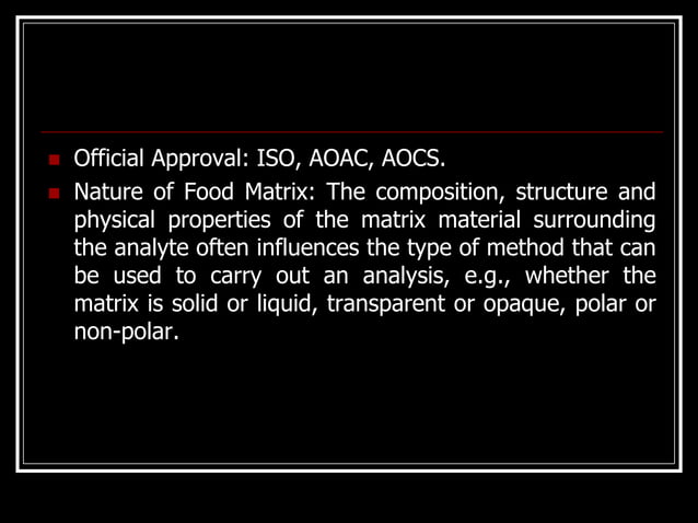 INTRODUCTION+TO+FOOD+ANALYSIS.ppt | Food Industry | Industries