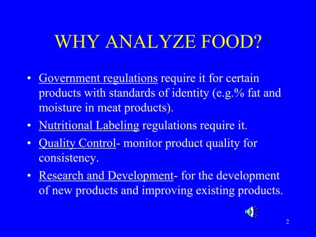 introduction to food analysis ppt.ppt | Chemistry | Science