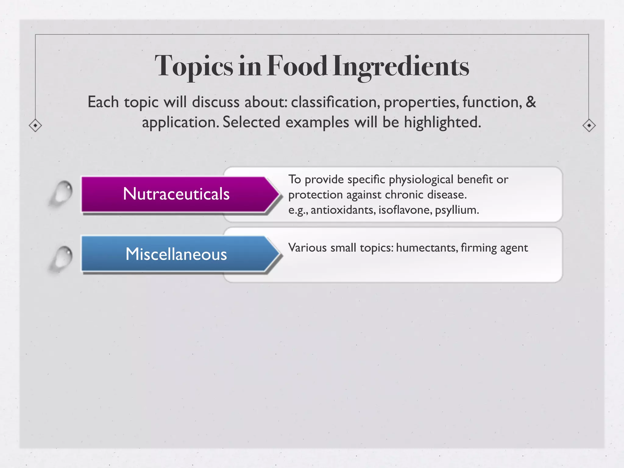 Introduction to Food Ingredients | PDF
