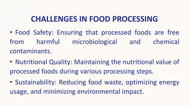 INTRODUCTION TO FOOD PROCESSING.pptx | Food Industry | Industries