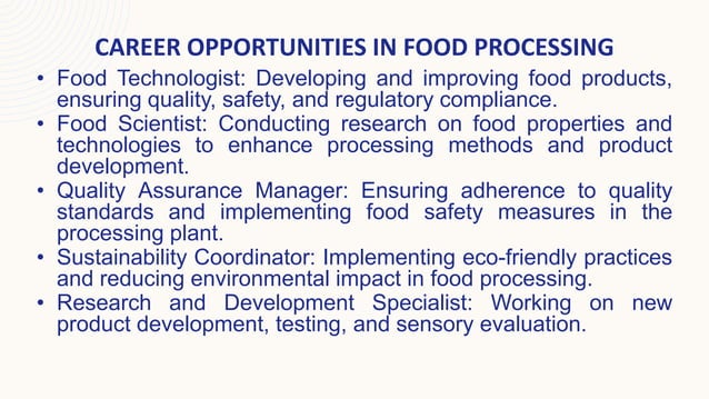 INTRODUCTION TO FOOD PROCESSING.pptx | Food Industry | Industries