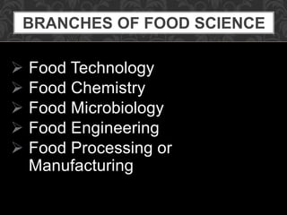 Introduction to food science | PPTX