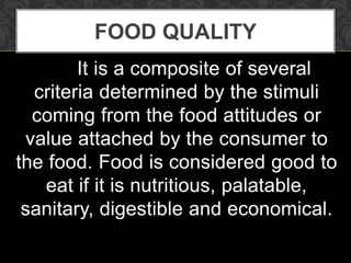 Introduction to food science | PPTX