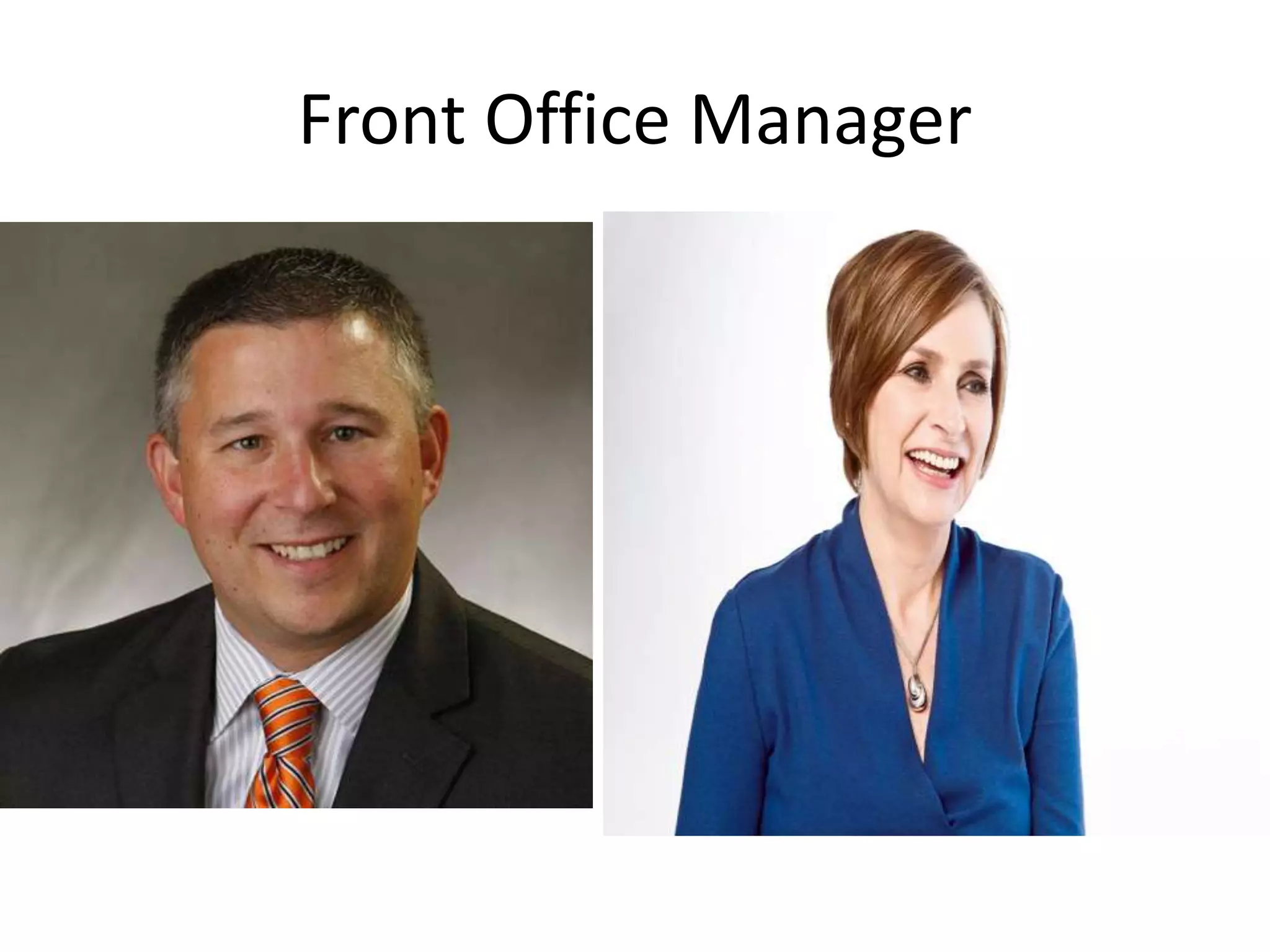 Introduction to front office organization, hierarchy, duties and ...