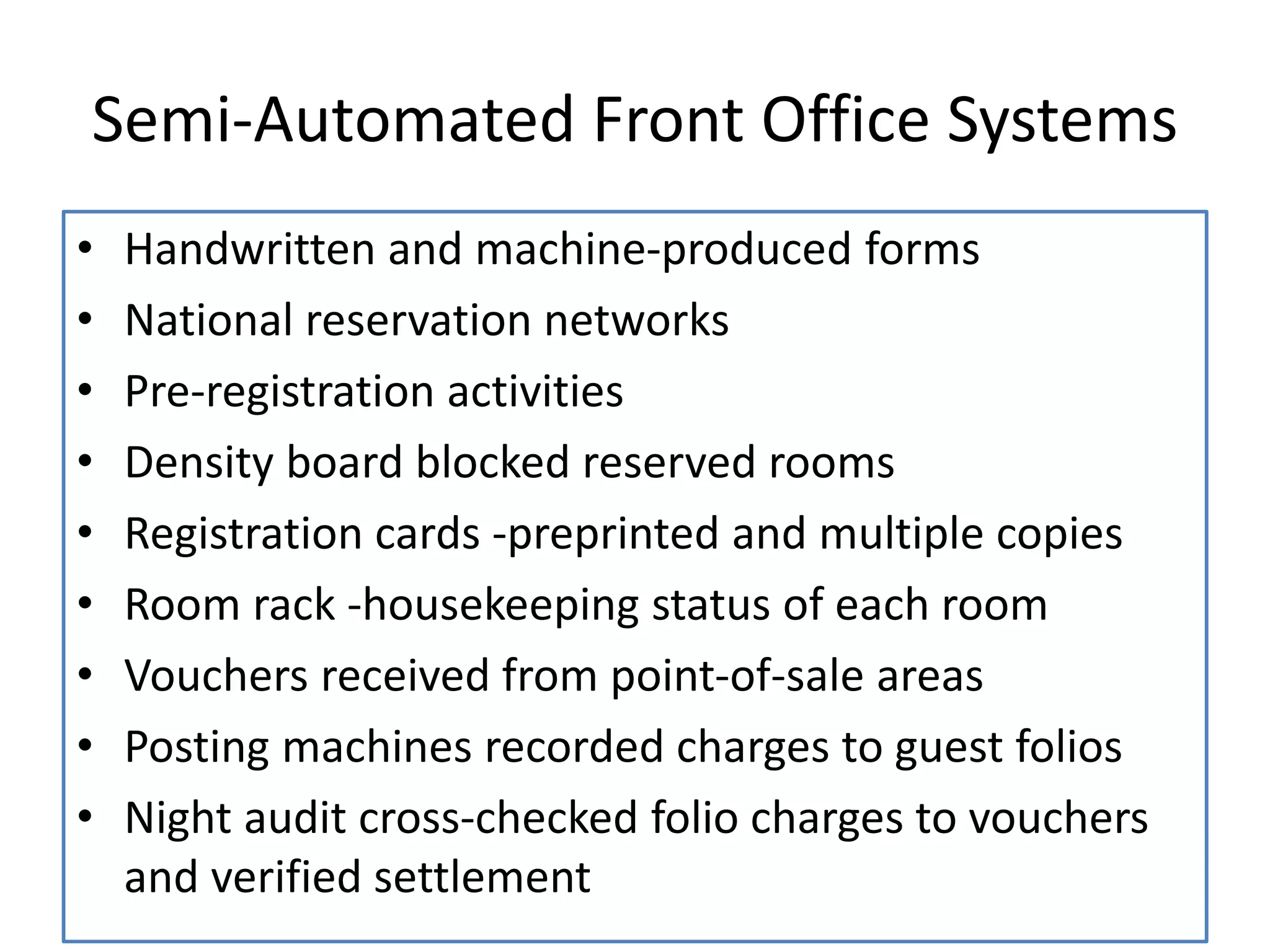 Introduction to front office organization, hierarchy, duties and ...