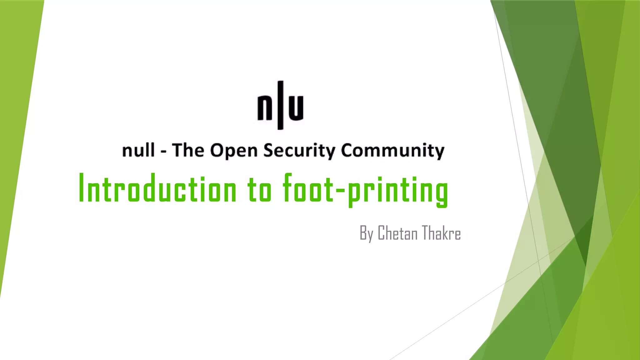 Introduction to foot printing | PDF