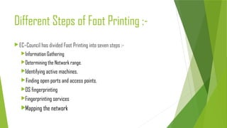 Introduction to foot printing | PDF