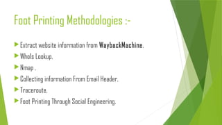 Introduction to foot printing | PDF