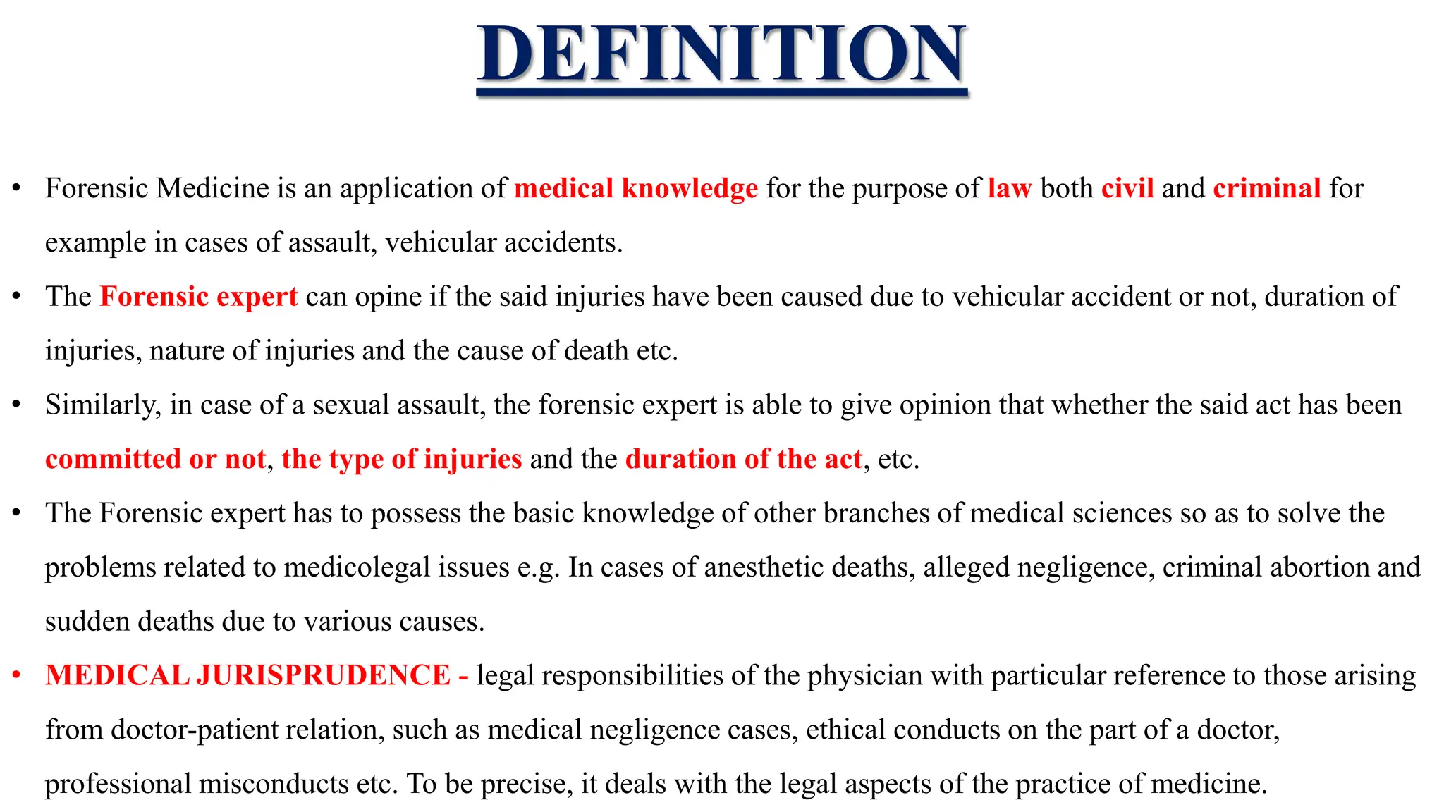 Forensic Medicine: Introduction to Forensic Medicine | PPTX