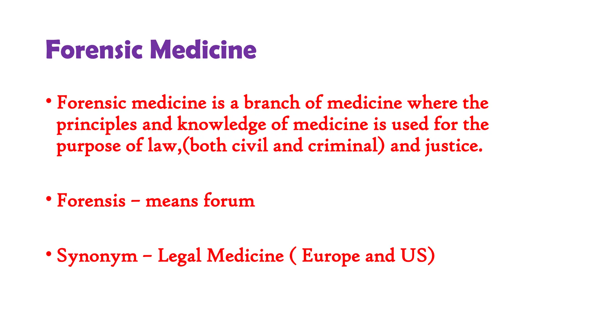 Introduction to Forensic Medicine - an insight | PPTX