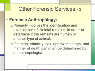 Introduction to Forensic science, principle, | PPT