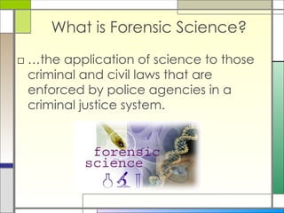 Introduction to Forensics all about the history of forensic science | PPT