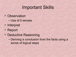 Introduction to forensic science | PPT
