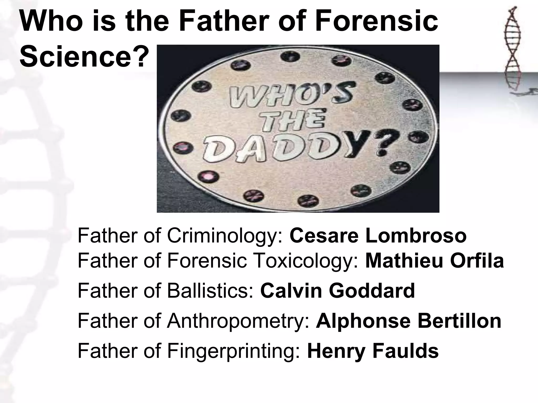 Introduction to forensic science | PPTX