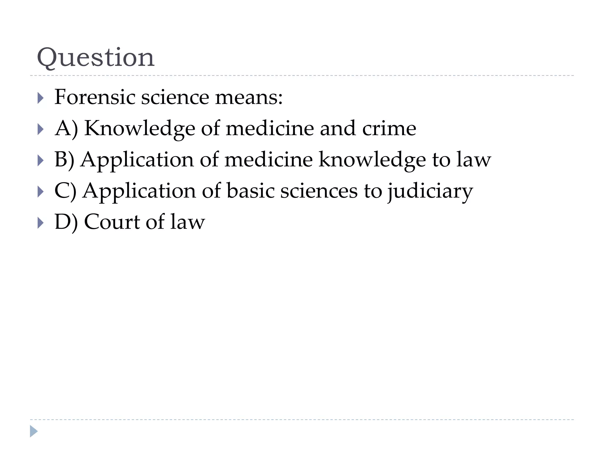 Introduction to forensic science | PPTX | Law