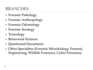 Introduction to forensic science | PPTX | Law