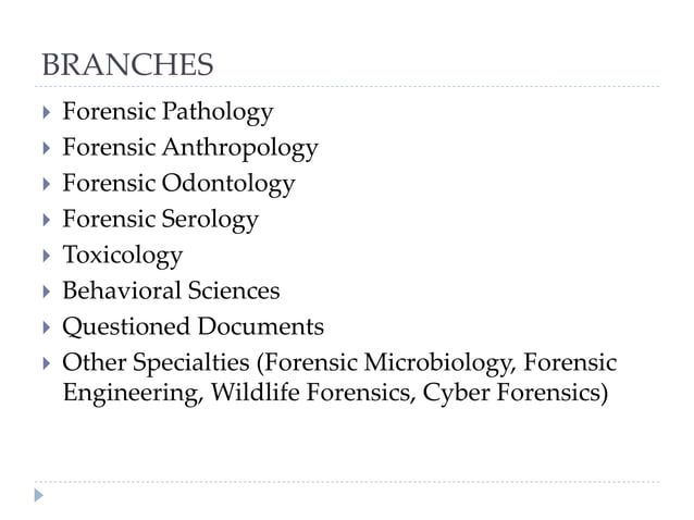 Introduction to forensic science | PPTX | Law