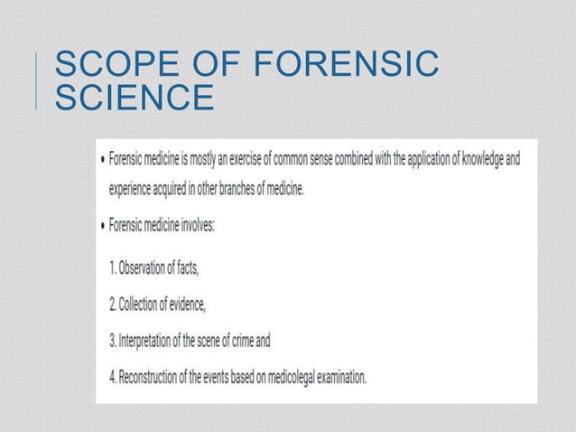 INTRODUCTION TO THE FORENSIC SCIENCE.ppt | Debated Sensitive Social ...