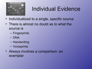 Introduction to Forensic Science Evidence.ppt
