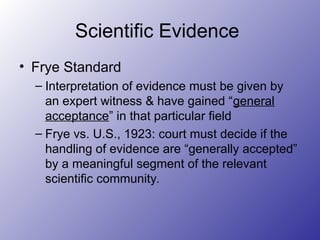 Introduction to Forensic Science Evidence.ppt