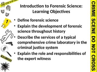 Introduction to Forensic Science (Module 1) | PPT