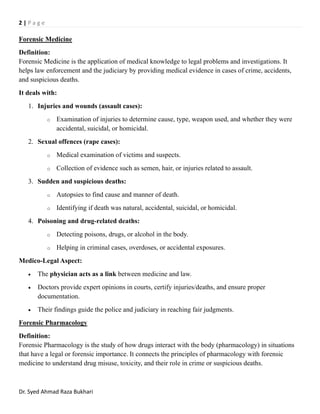 |BSPT| |1st Chapter| Introduction to Forensic Science, Pharmacology ...
