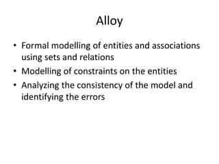 Introduction to formal methods | PPTX