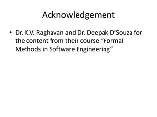 Introduction to formal methods | PPTX