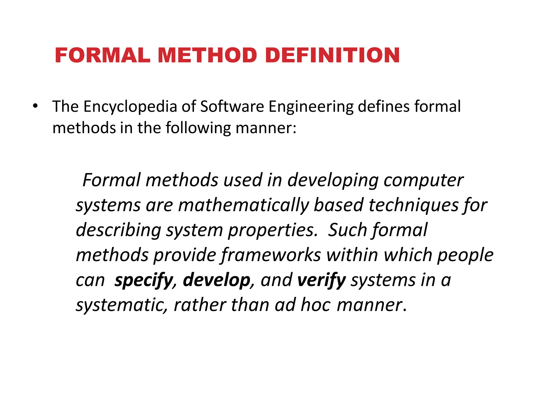 Introduction To Formal Methods Lecture Notes Pptx Programming Languages Computing