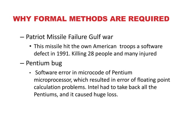 Introduction To Formal Methods Lecture Notes Pptx Programming Languages Computing
